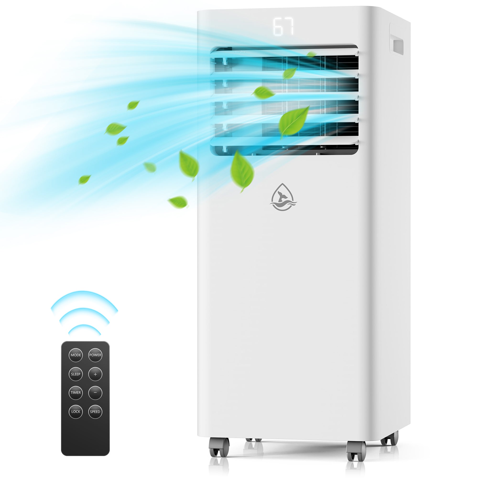 Air-Cools 8000 BTU (DOE) Portable Air Conditioner Cools 300 sq. ft. wi ...